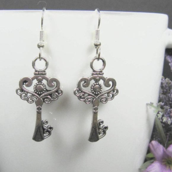 Handmade | Jewelry | Key Earrings | Poshmark